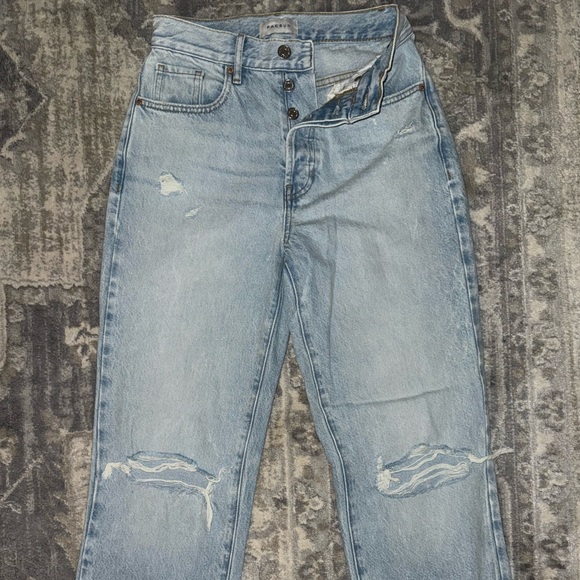 PacSun | Jeans | Pacsun Blue Straight Leg Dad Jeans With Distressed ...